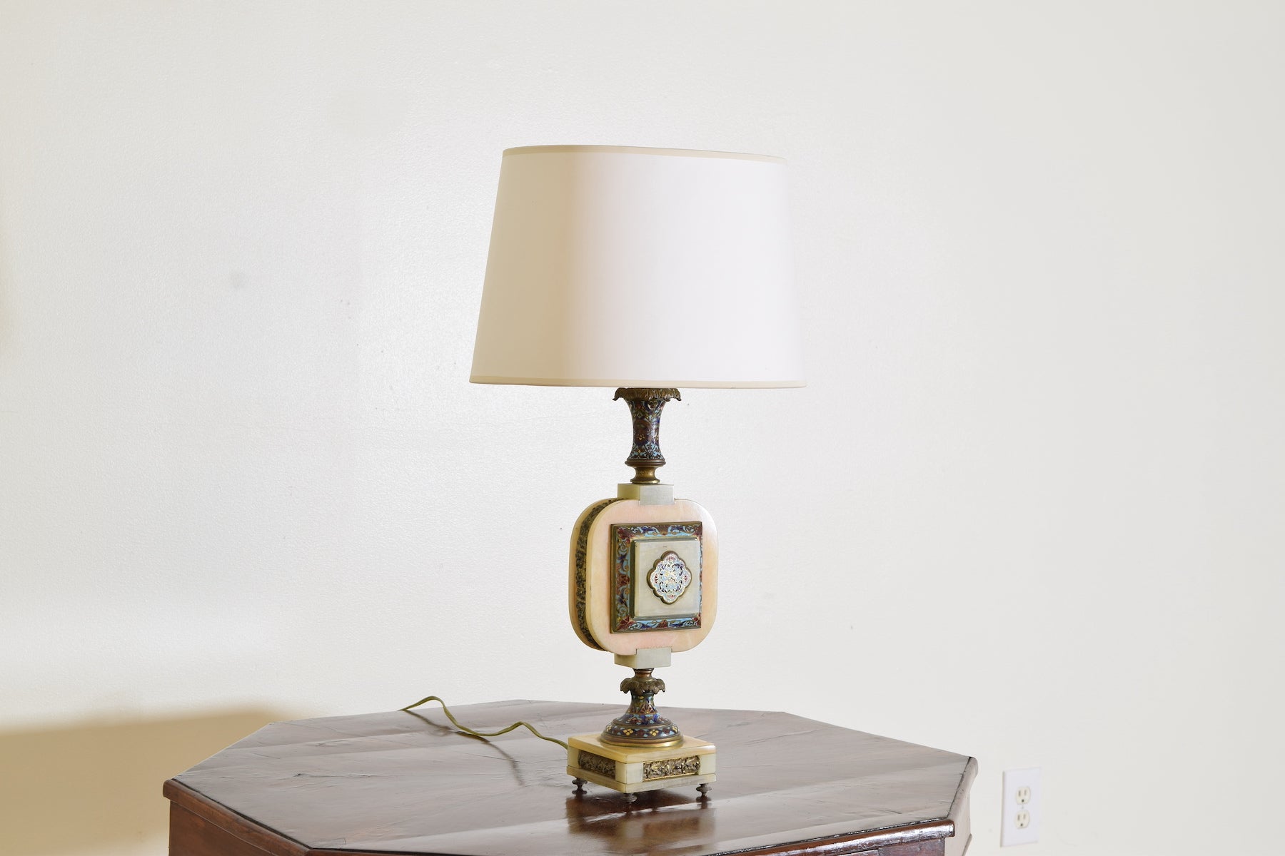 Onyx and Cloisonné Enamel Table Lamp – ROBUCK
